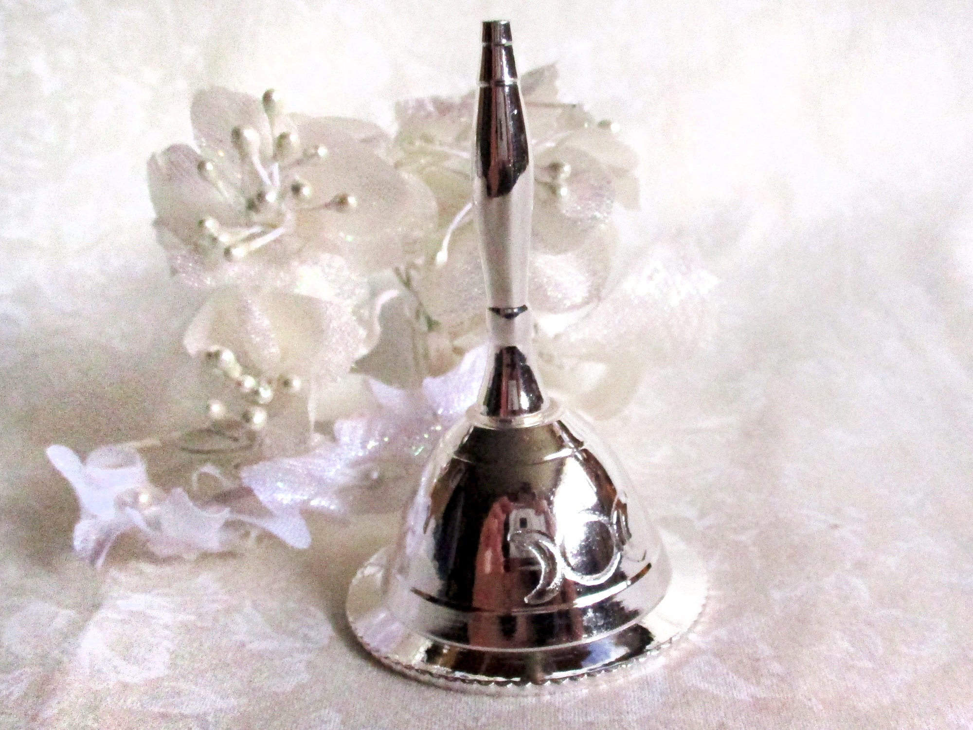 Altar Bell Silver Plated Triple Moon Design 2-3/4 - Etsy