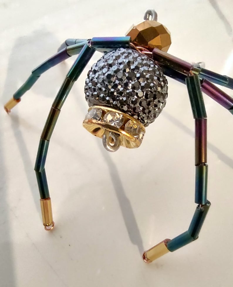 Spider Tutorial How to Make Beaded Spiders Easy Crystal Glass Wire ...