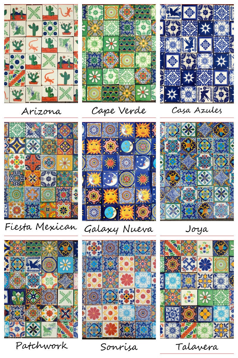 Kitchen Table in Solid Oak With Mexican Tiles - Etsy