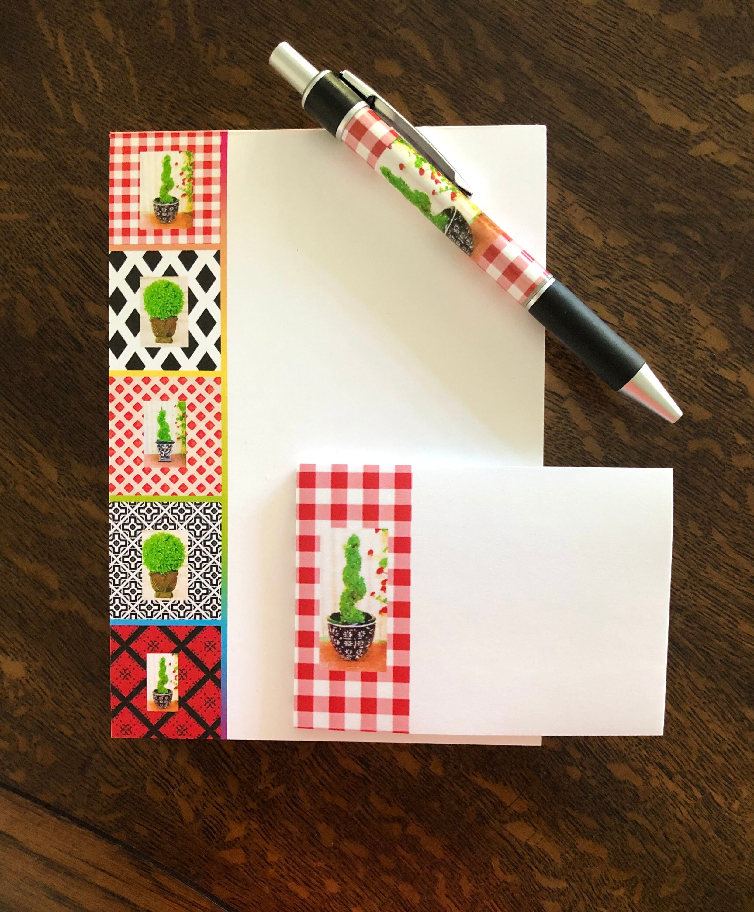 Topiary Stationery Set/post-it® Notes/note - Etsy