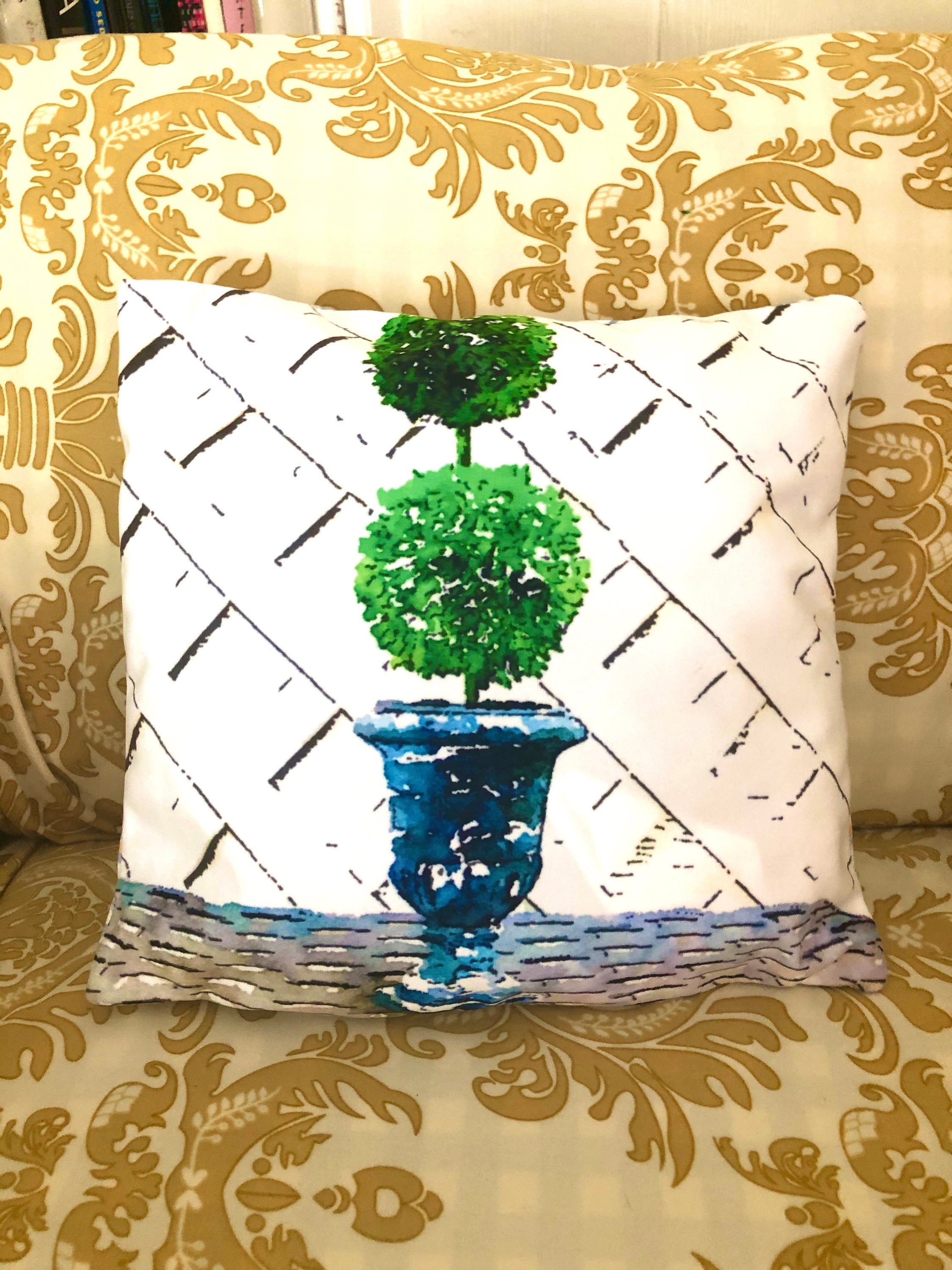 Small Topiary Pillow Cover - Etsy