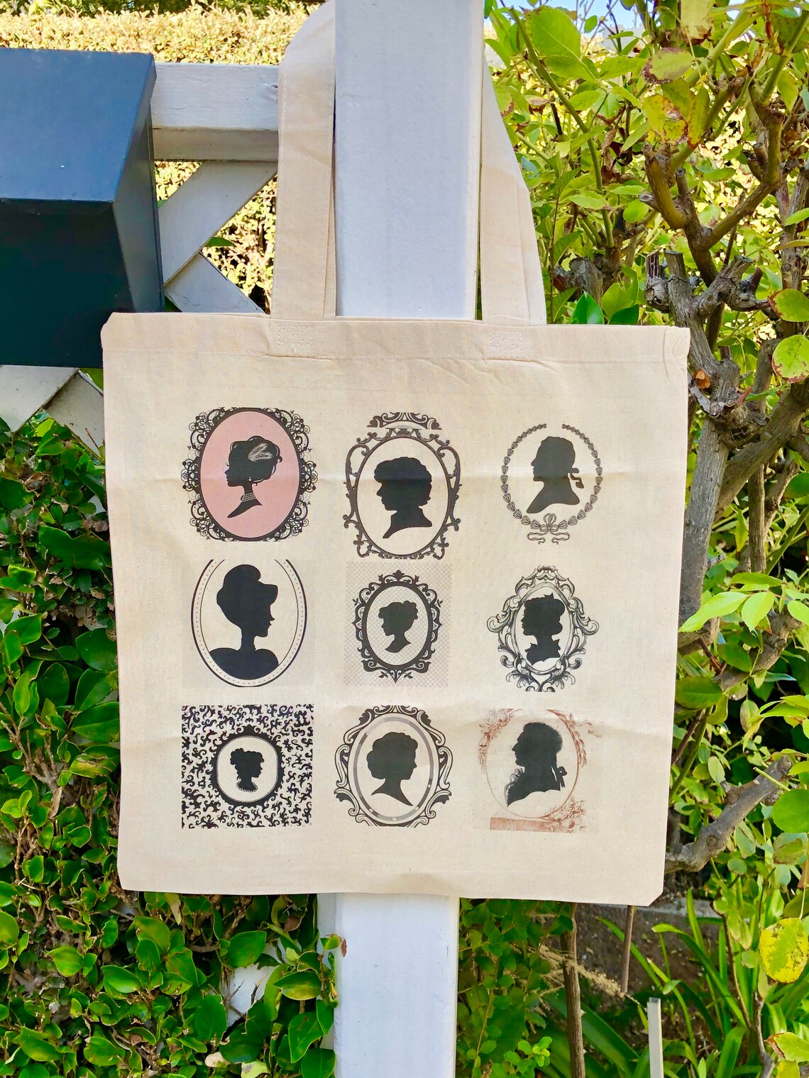 Cameo Silhouette Tote Bags - Etsy