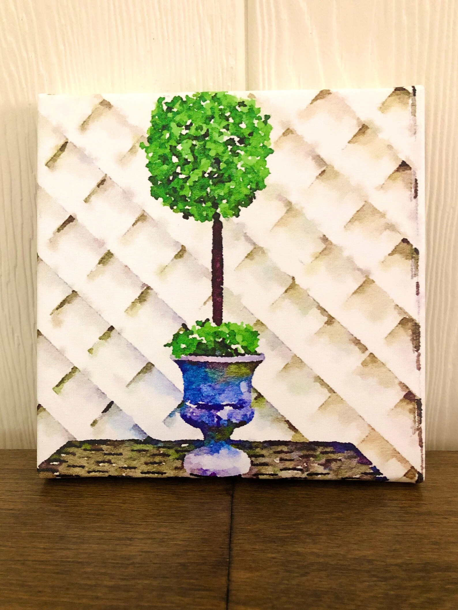 Topiary Print on Canvas - Etsy