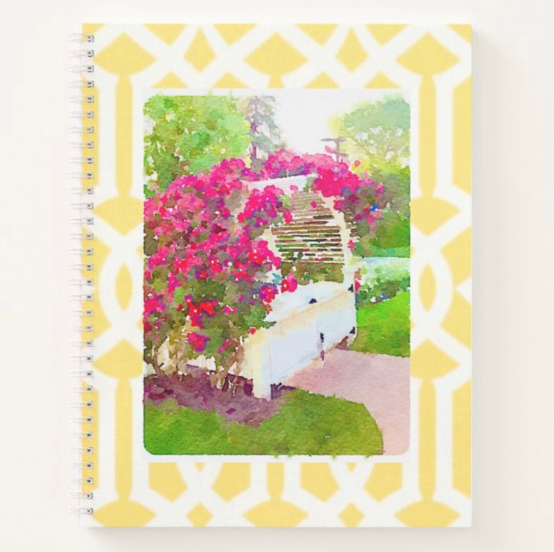 Floral Arbor Spiral Notebook: Hydrangea, Orchid, Rose - 8.5x11 - Etsy