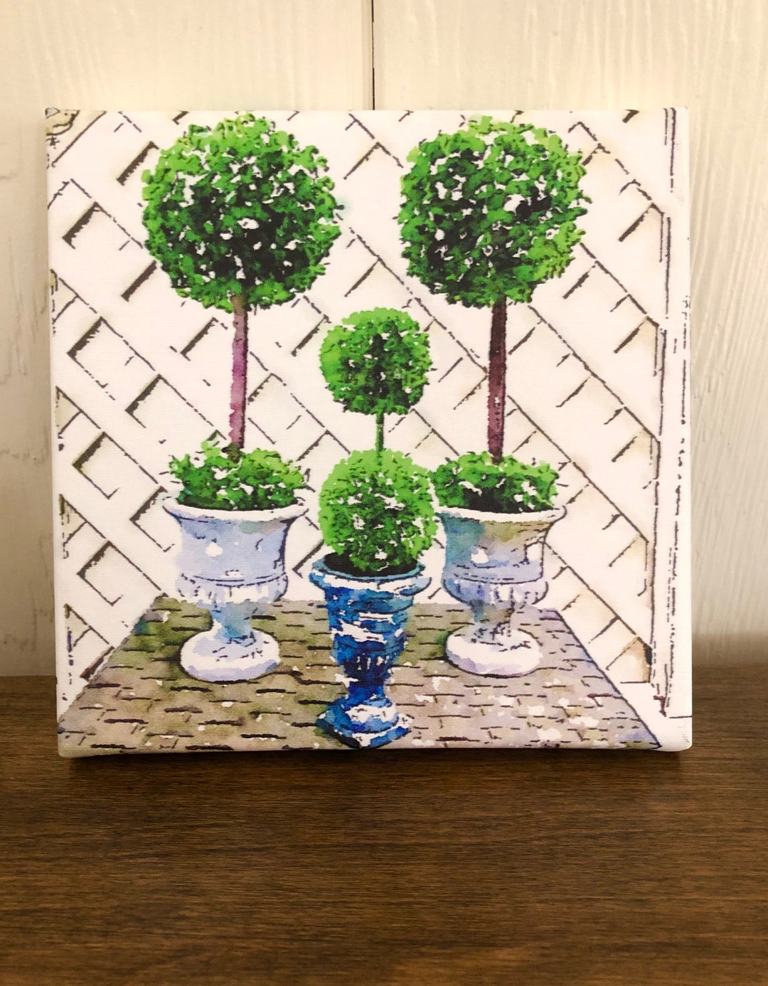 Topiary Print on Canvas - Etsy