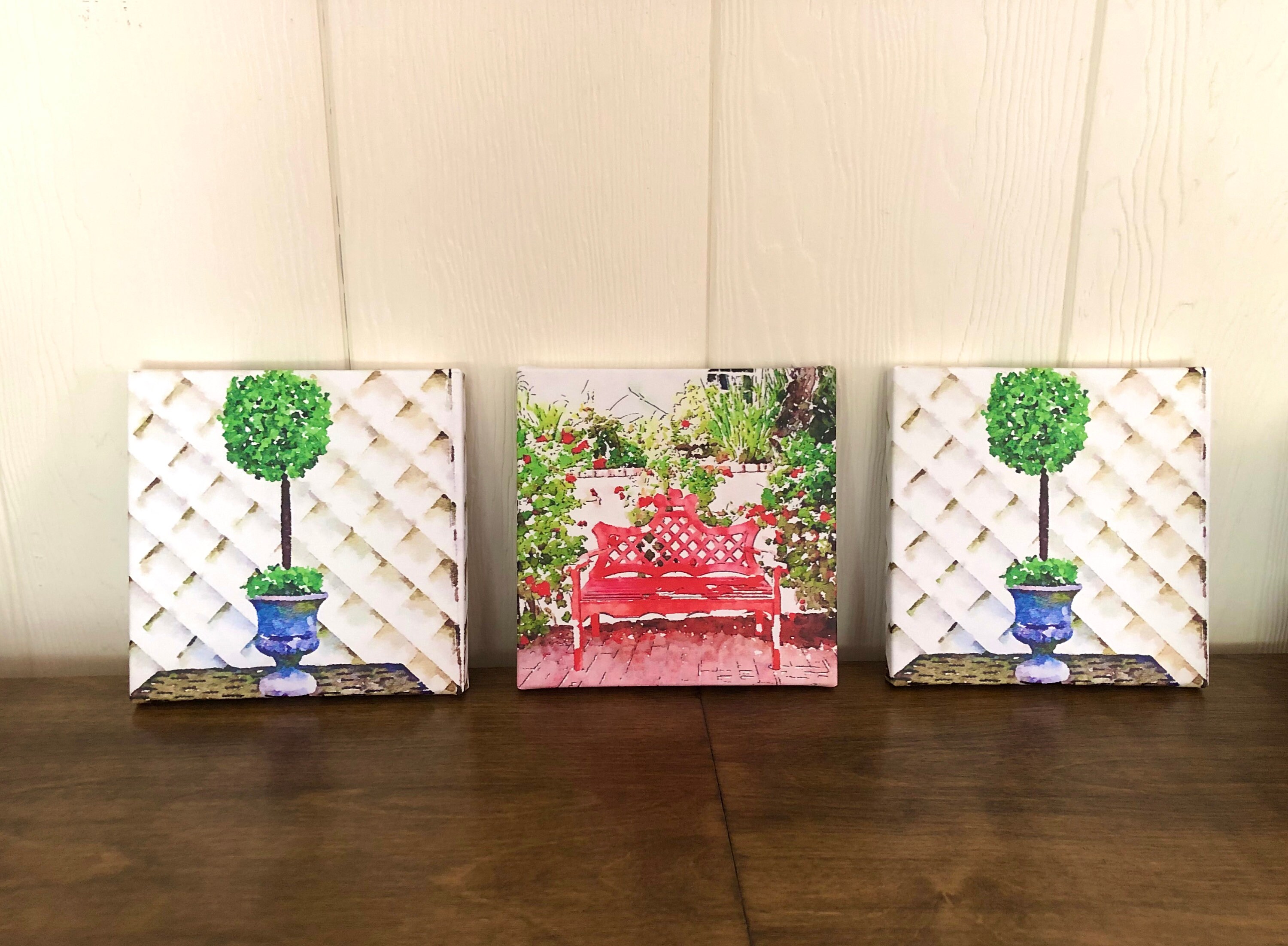 Topiary Print on Canvas - Etsy