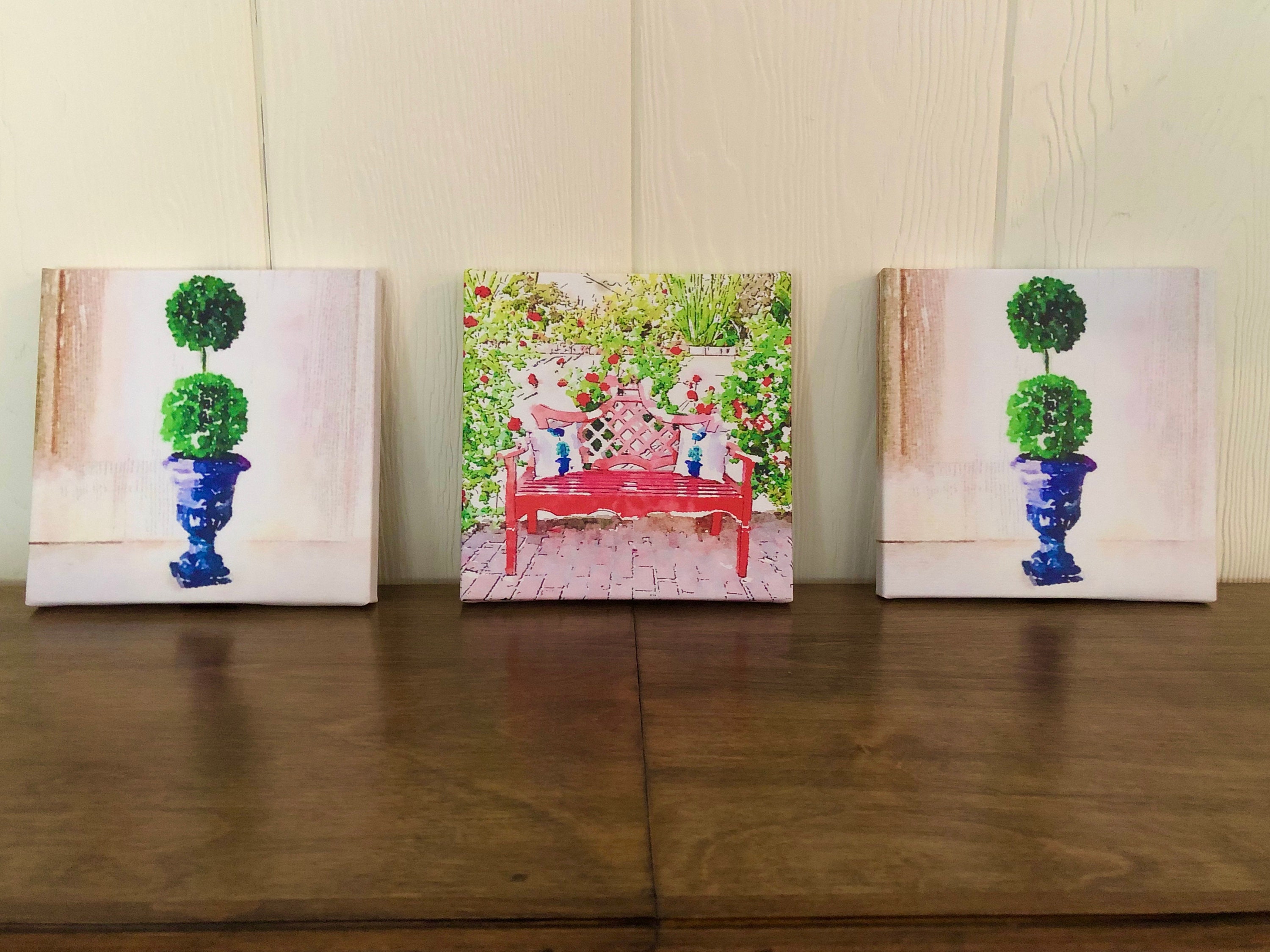 Topiary Canvas Print Sets - Etsy