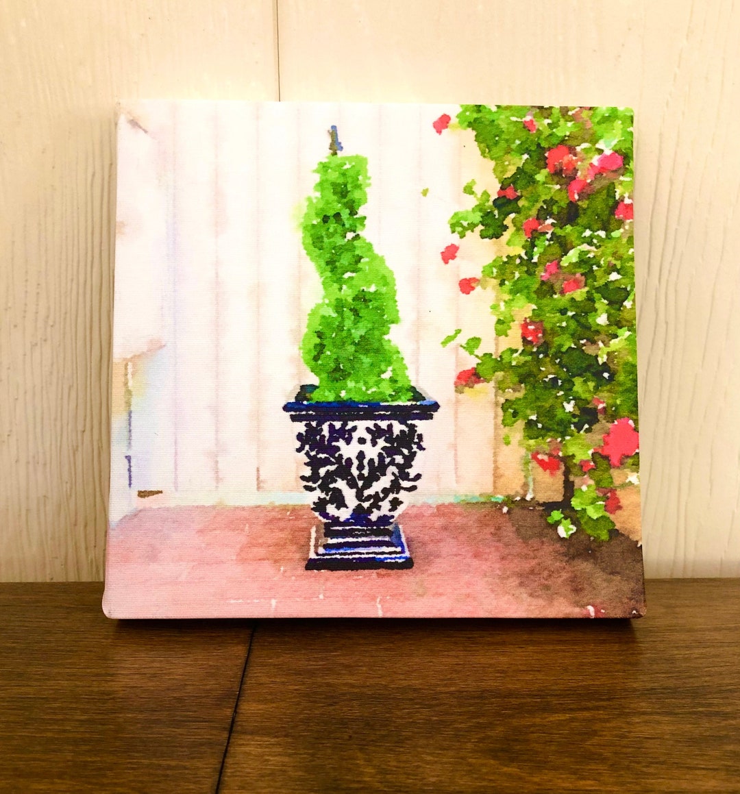 Topiary Print on Canvas - Etsy