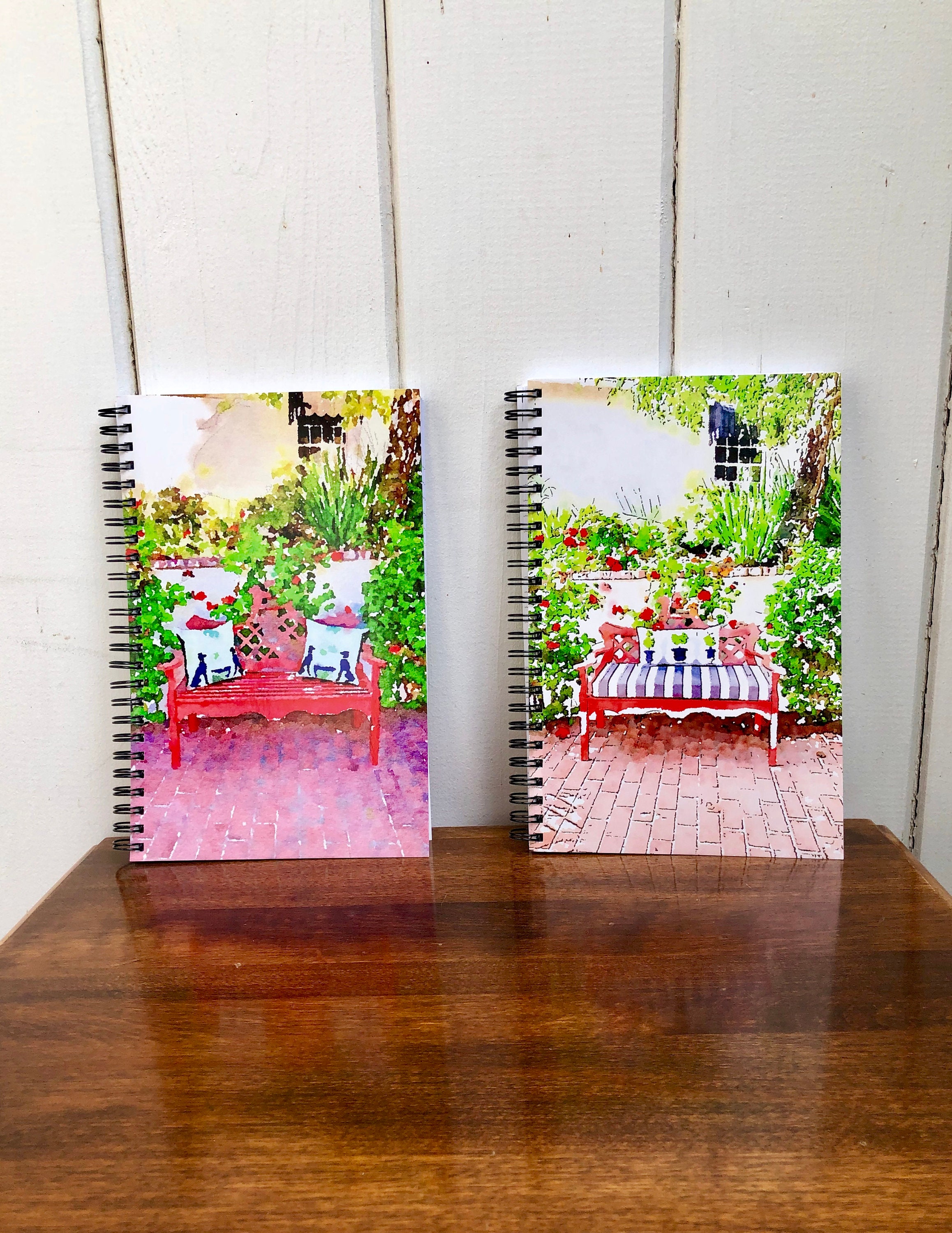 Painted Bench Spiral Notebook - Etsy