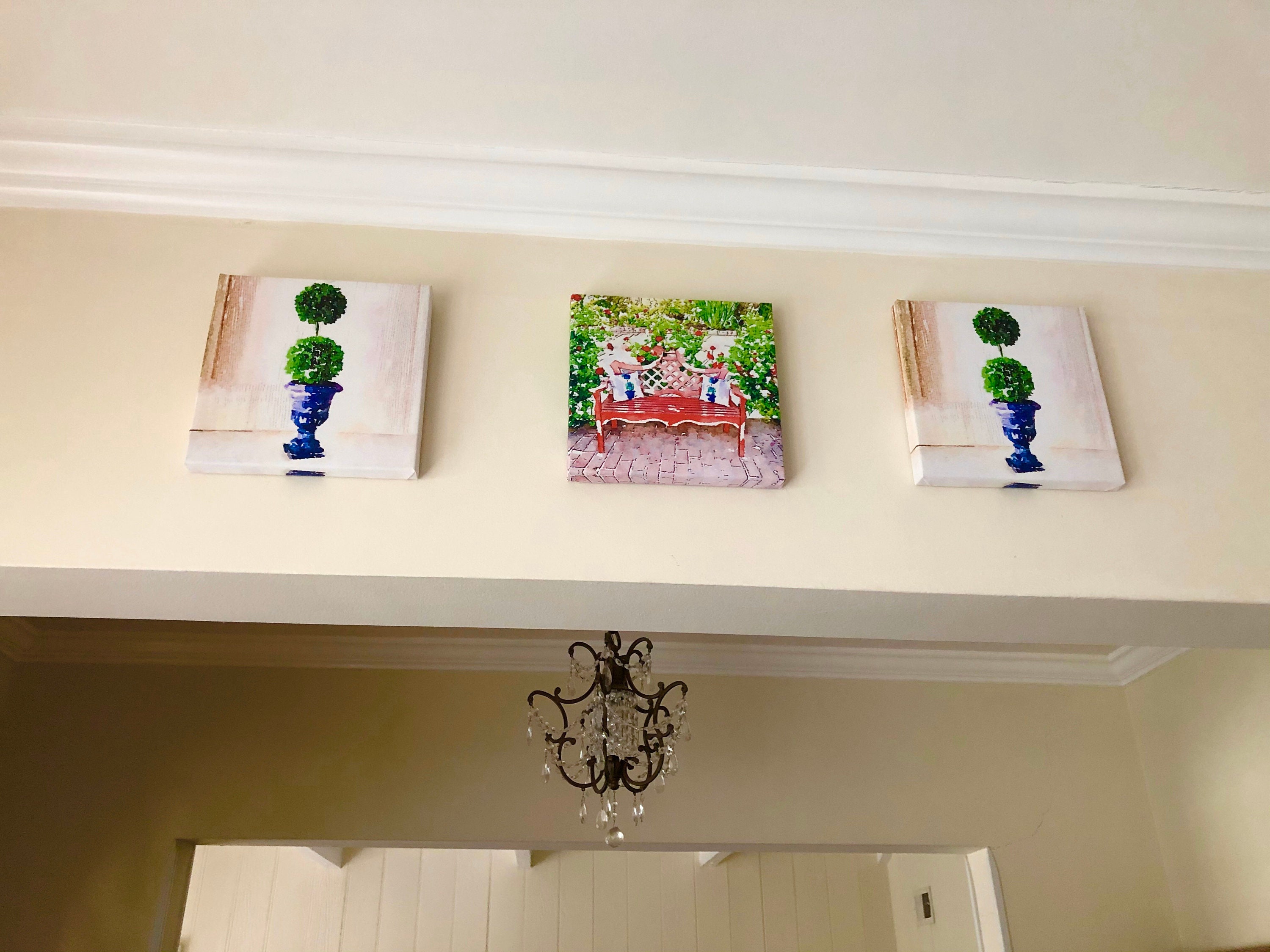 Topiary Print on Canvas - Etsy