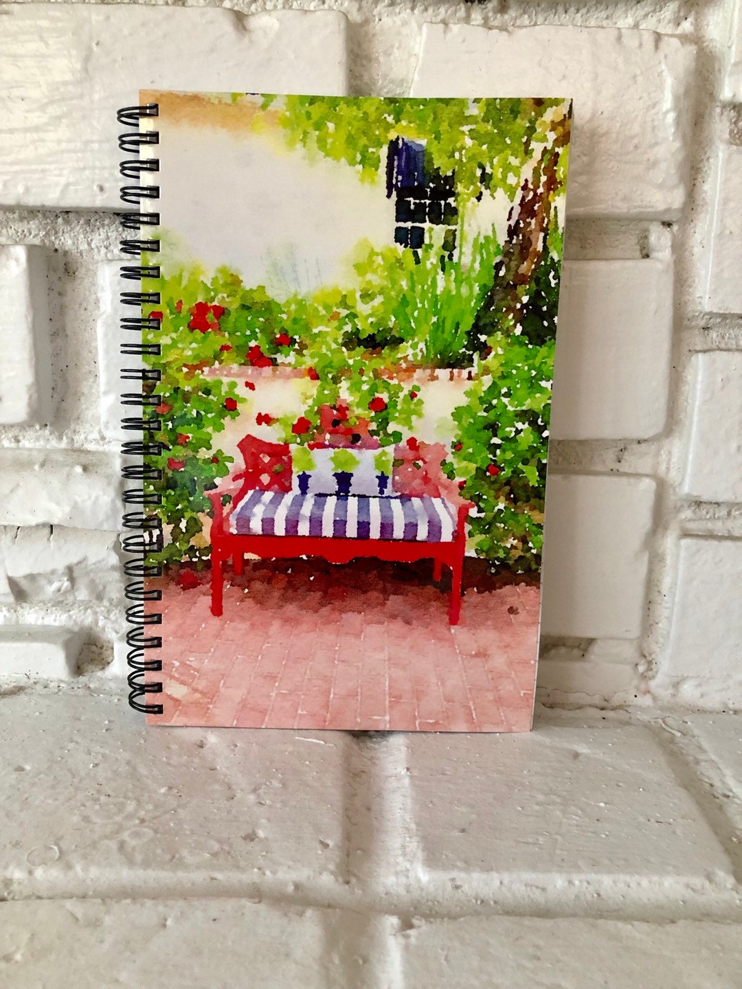 Painted Bench Spiral Notebook - Etsy