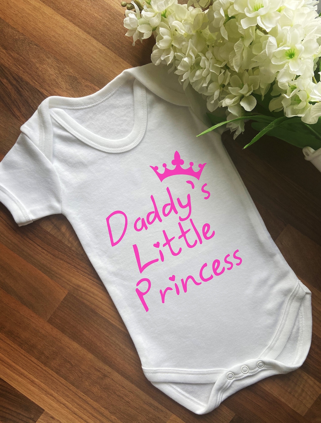 Daddy's Little Princess Baby Grow Vest Bodysuit, Funny Baby Clothes ...