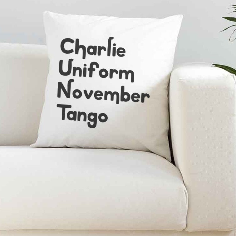 Charlie Uniform November Tango Linen White Cushion Cover Home - Etsy