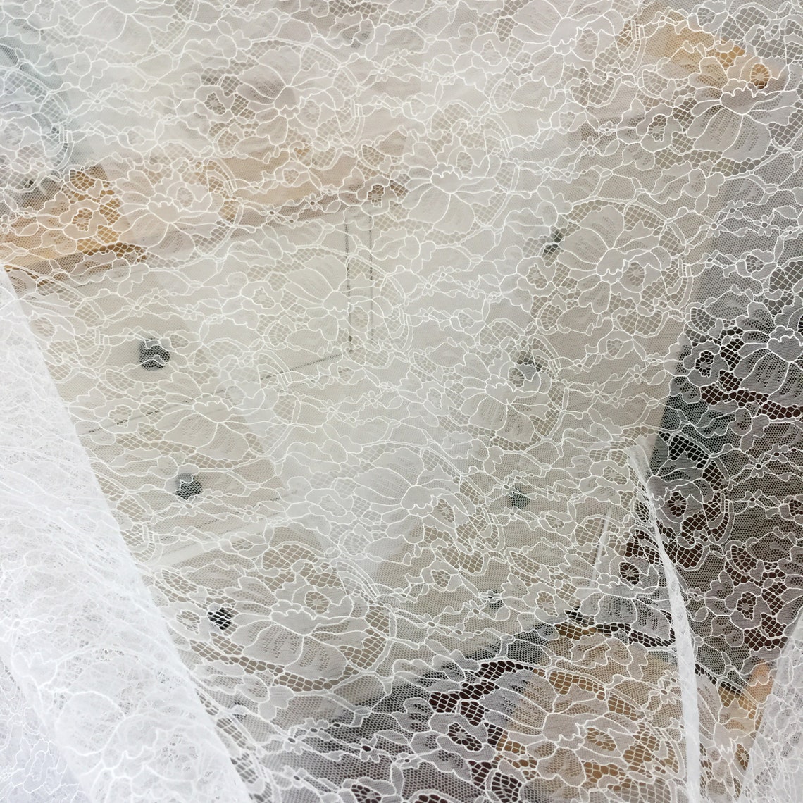 Elegant French Lace Fabric Floral Lace Fabric Wedding Dress Fabric ...