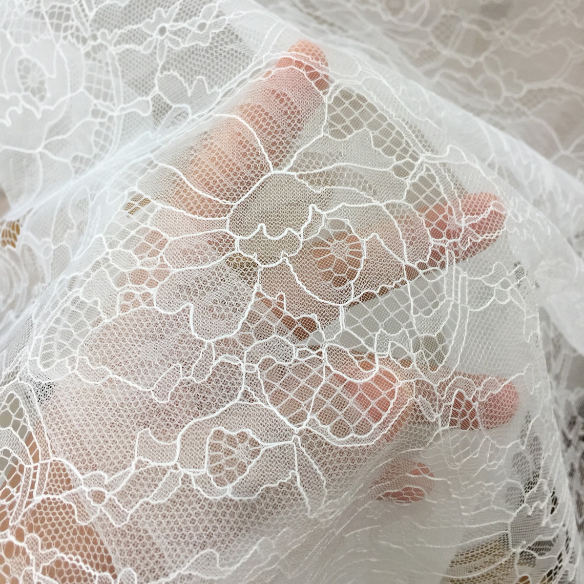 Elegant French Lace Fabric Floral Lace Fabric Wedding Dress Fabric ...