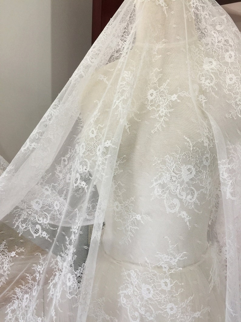 Exquisite French Lace Fabric, Chantilly Lace, Floral Lace Fabric ...