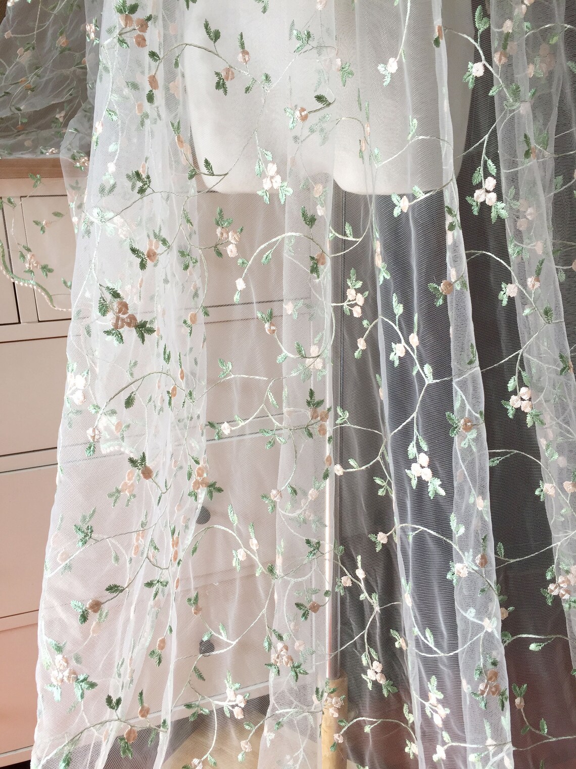Elegant Tulle Lace Fabric, DIY Prom Dress Fabric, Evening Gown Lace ...