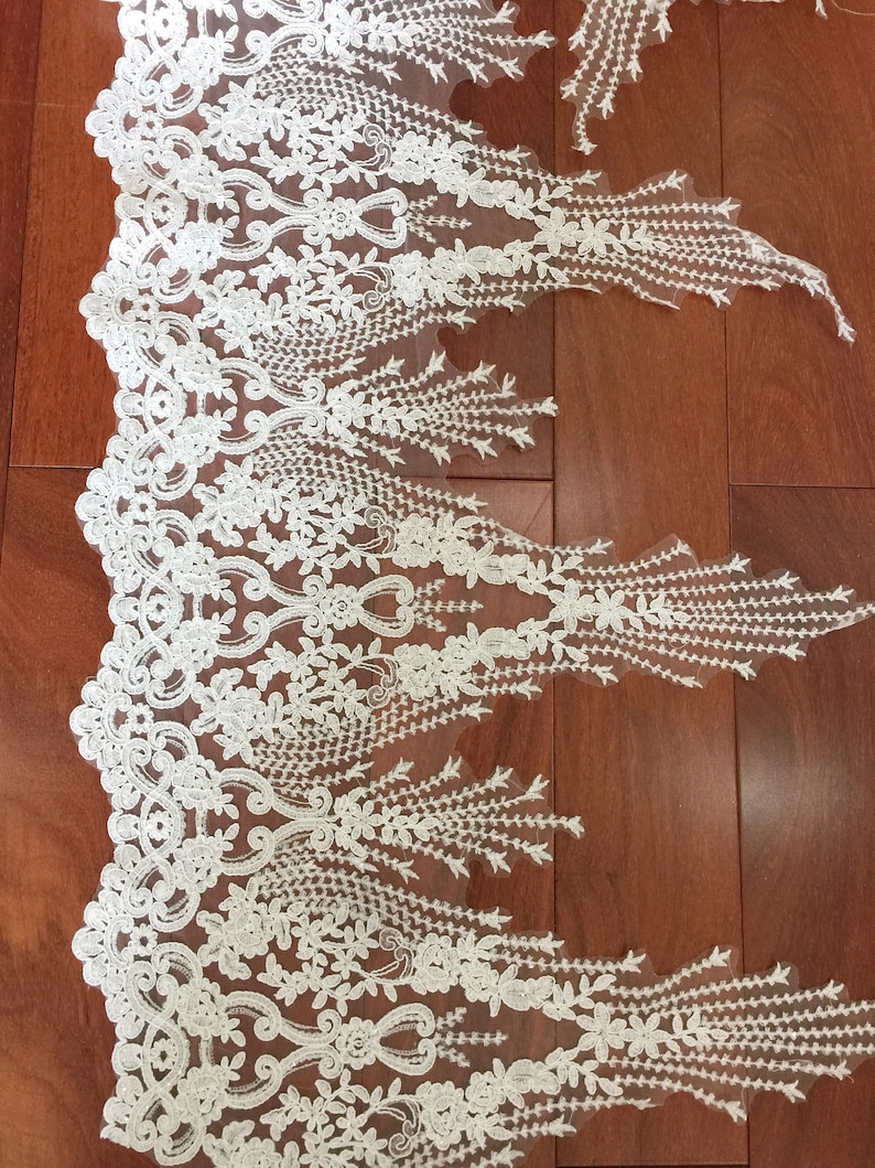 Super Wide Sequin Lace Fabric, Wedding Dress Lace Trim, Bridal Veil ...