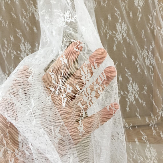 Beautiful Floral Lace Fabric DIY Wedding Dress Fabric Bridal | Etsy