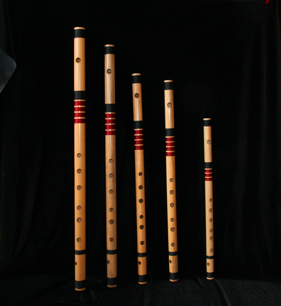 Professional Bansuri, 440hz Tuned, Thick Assam Bamboo - All Keys: D C A ...