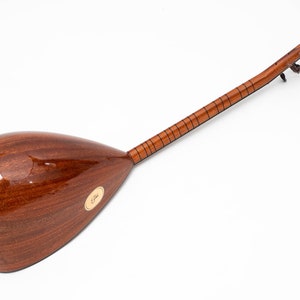 Short Neck Saz Baglama Turkish Instrument, Special Mahogany Wood With ...
