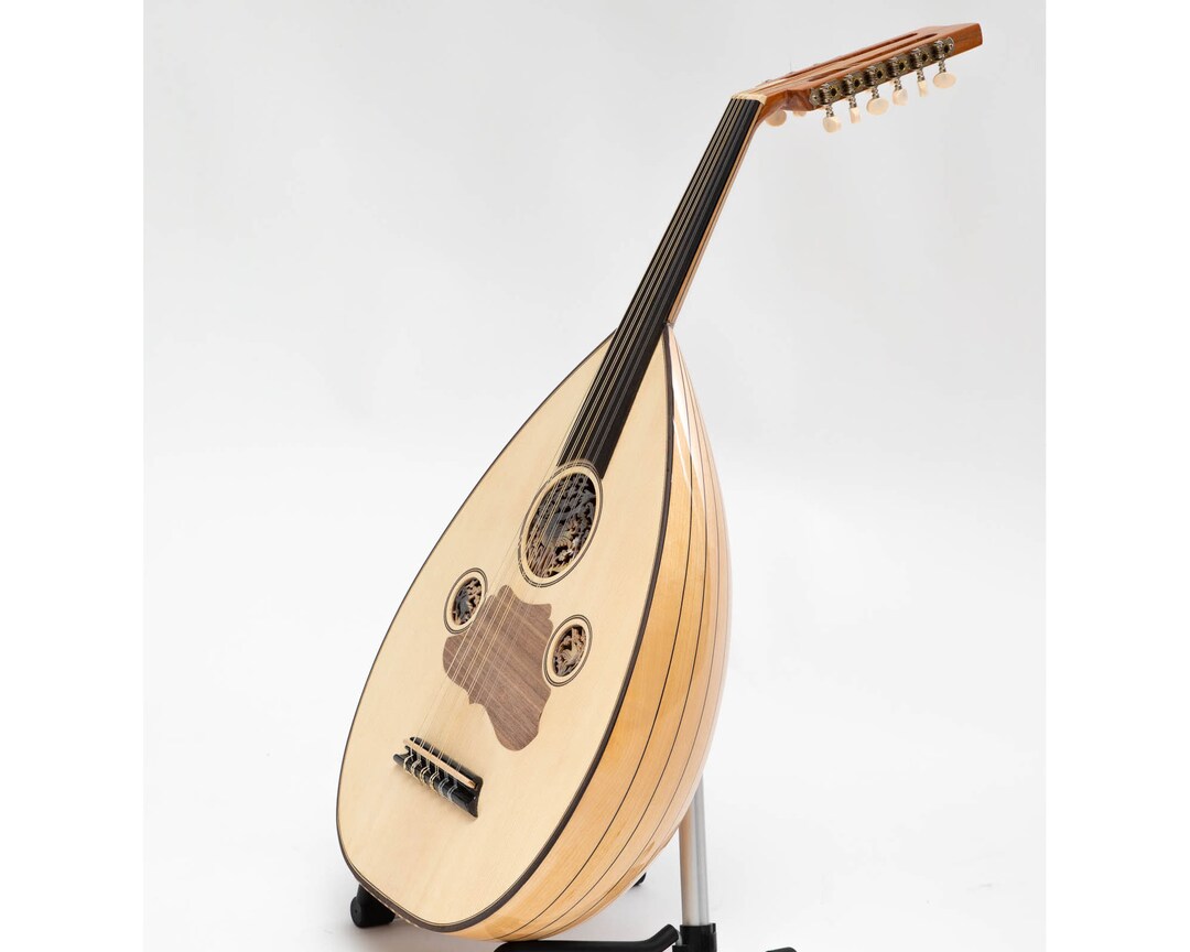 Turkish Oud Semi Acoustic Maple Wood With Mechanical Pegs & 3 Band ...