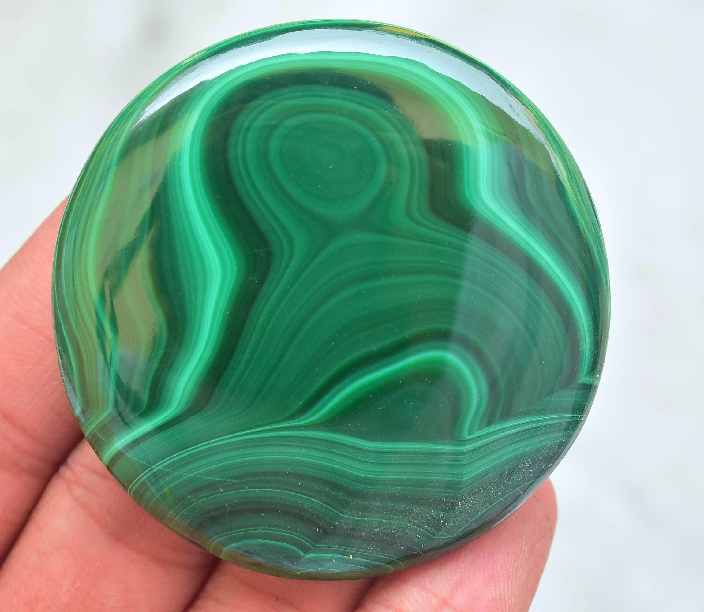 Malachite Cabochon / Top Grade Malachite Gemstone / Round | Etsy