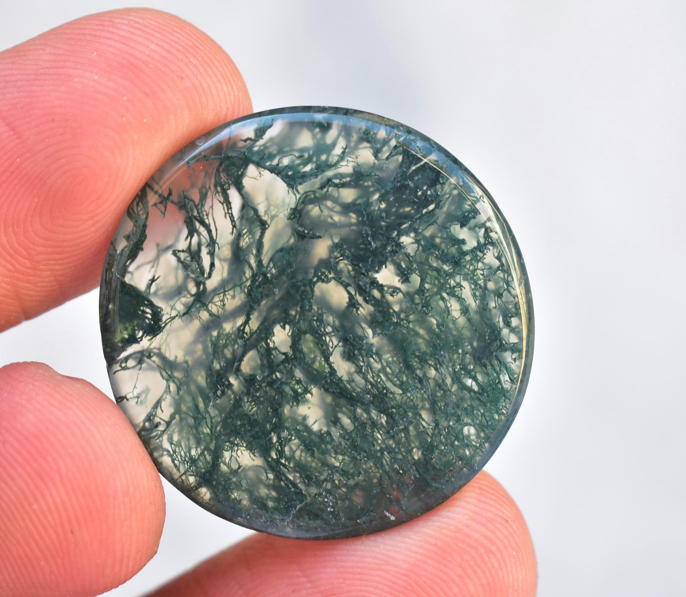 Green Moss Agate Cabochon / AAA Green Moss Agate Gemstone | Etsy
