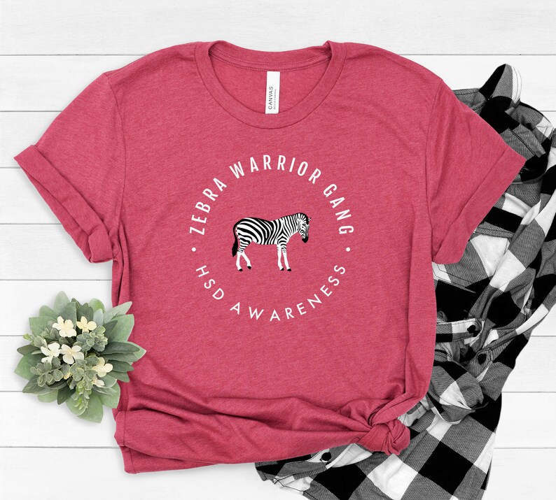 HSD zebra Warrior Gang Unisex Awareness T-shirt - Etsy