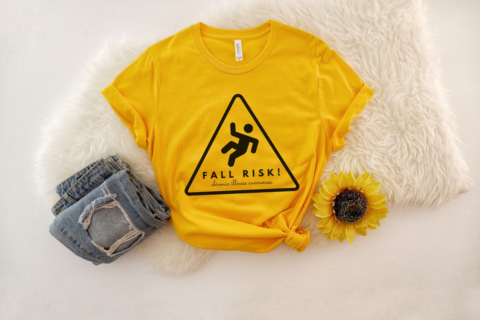 Chronic Illness fall Risk Awareness Shirt Cute | Etsy
