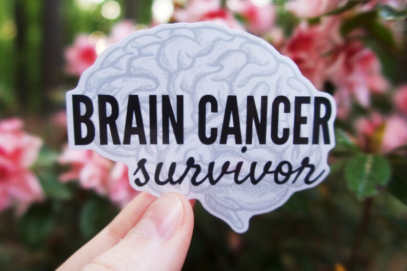 Brain Cancer Survivor Vinyl Sticker Brain Tumor Brain - Etsy
