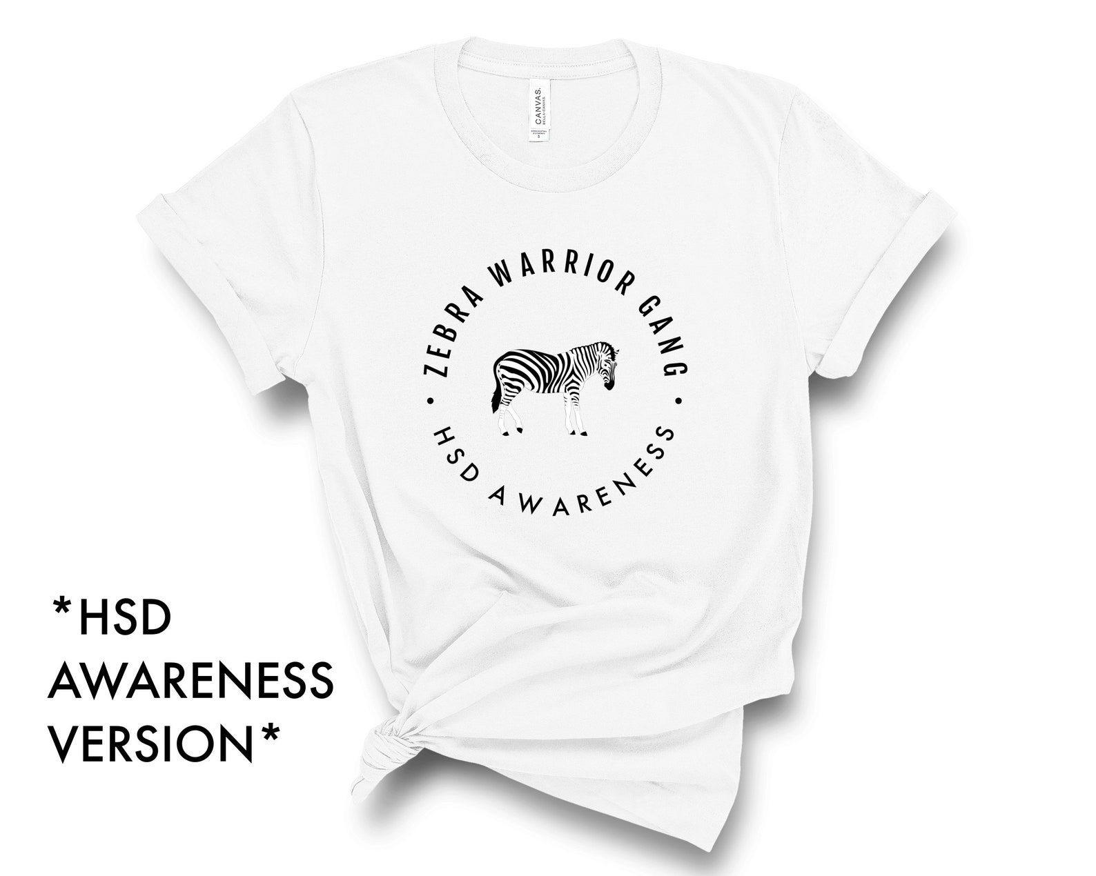 HSD zebra Warrior Gang Unisex Awareness T-shirt - Etsy