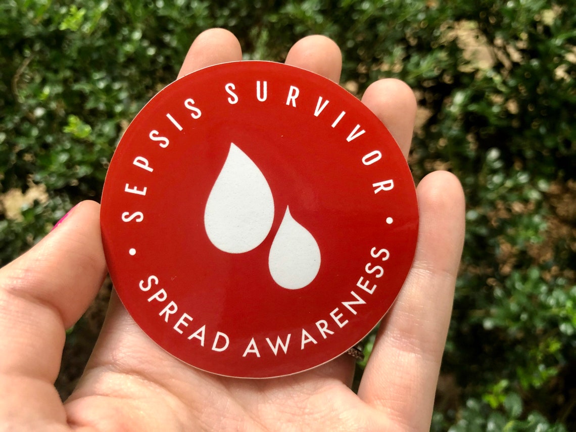 Sepsis Survivor 3 Vinyl Red Sticker Septicemia Septic - Etsy