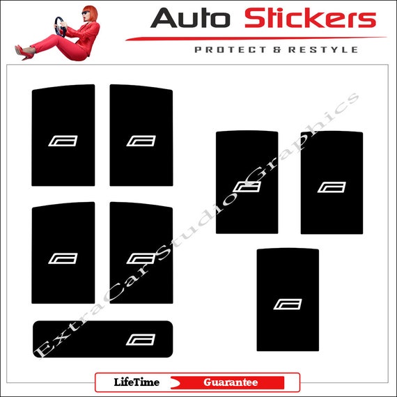 Audi A4 Windows Stickers Decals for Repair Worn Button Knob | Etsy
