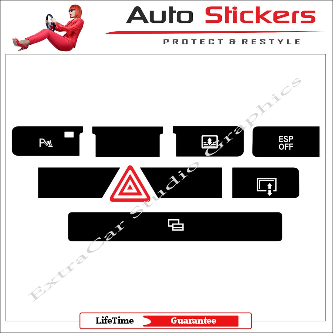 Audi A8 Dashboard Decals Stickers for Repair Worn Buttons Switchs Knobs ...