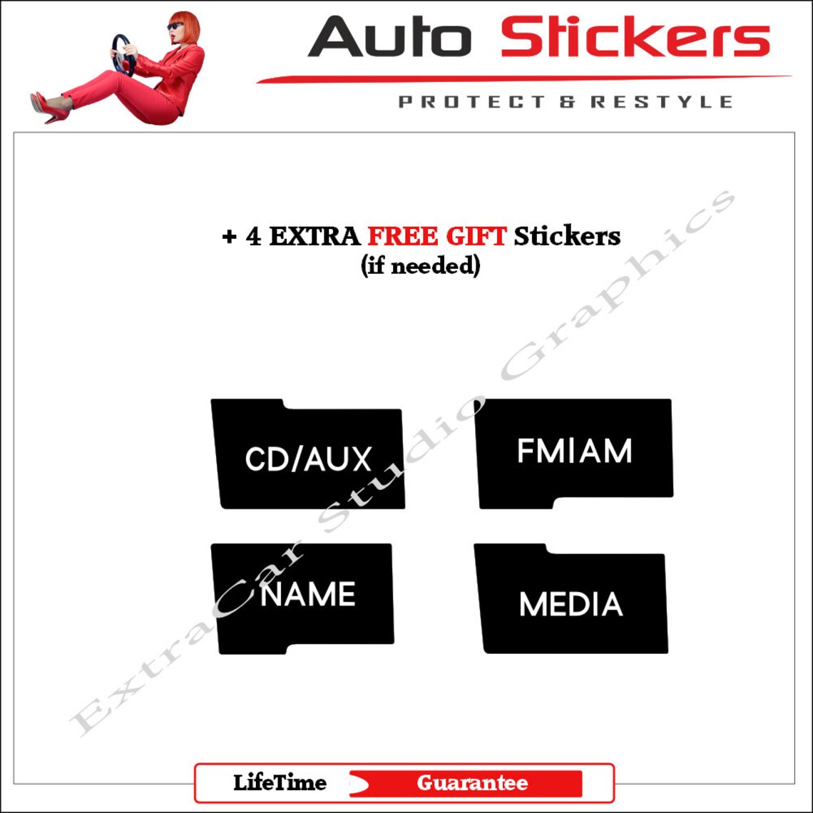 Audi A8 Stickers Decals Control Module MMI for Repair Worn Buttons ...