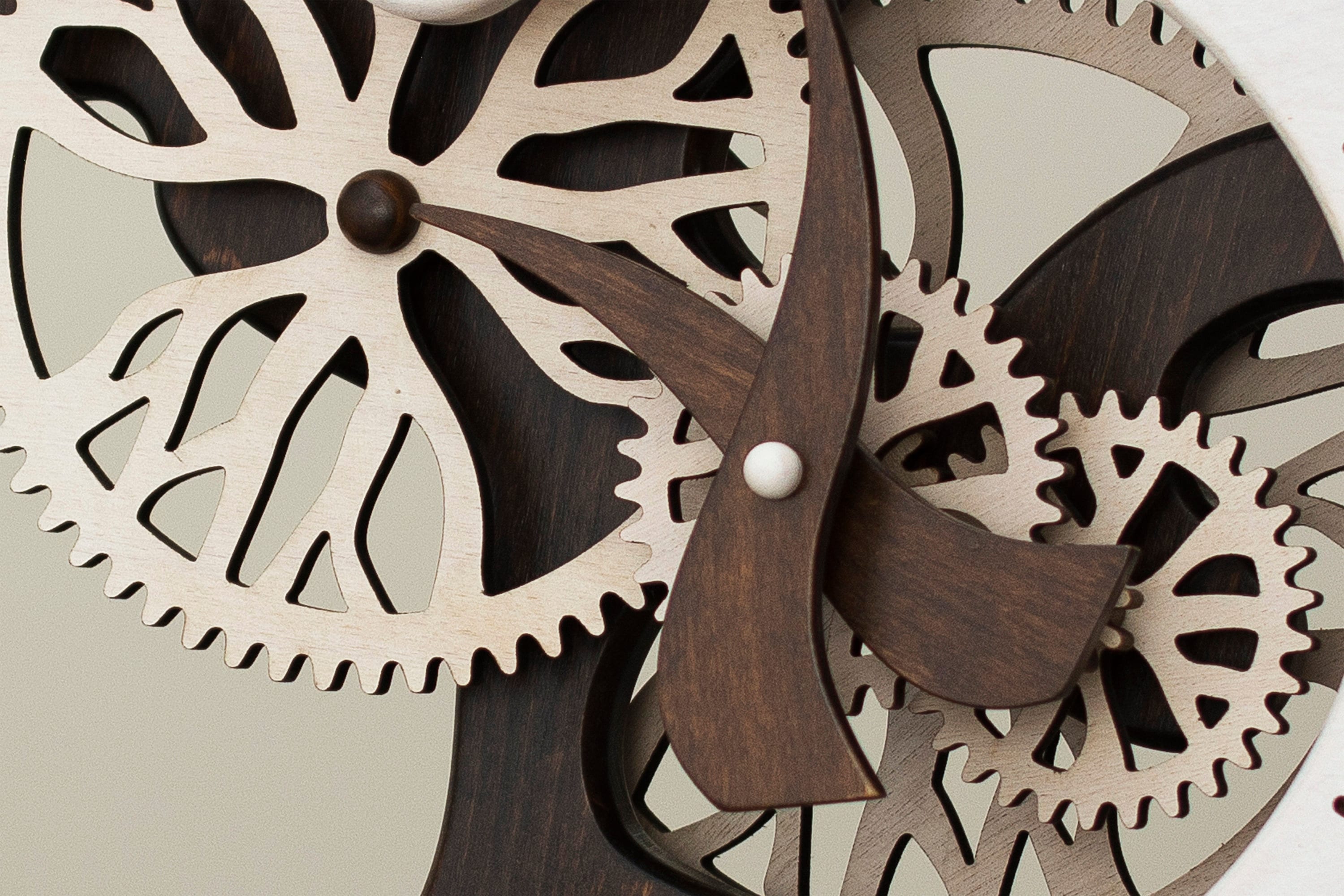 Table Clock, Wooden Gear Clock, Wood Art, Desk Clock - Etsy