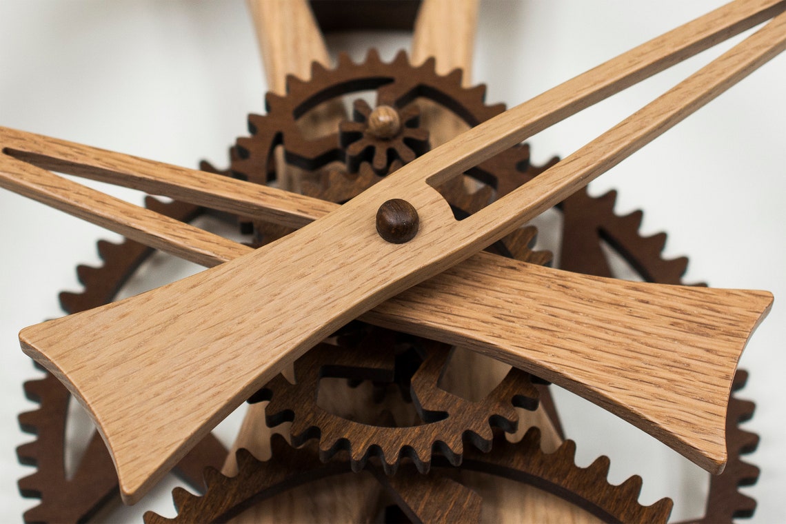 Wooden Gear Clock Wooden Art Wall Clock Clock for Wall - Etsy