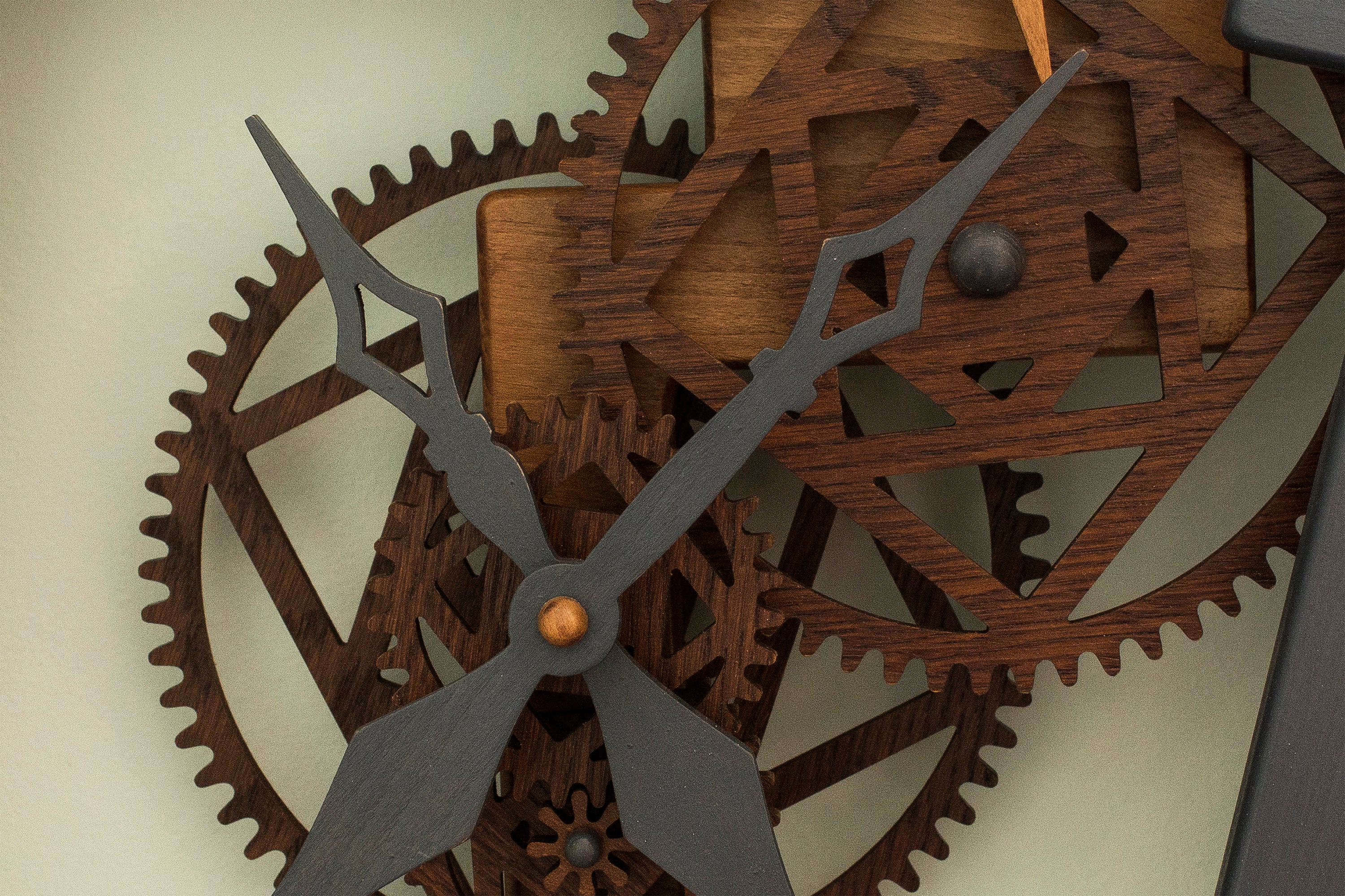 Clock for Wall Large Wall Clock Wooden Clock Wooden Gear - Etsy