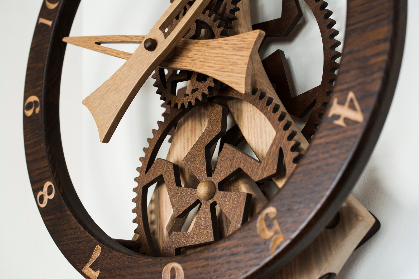 Wooden Gear Clock, Wooden Art, Wall Clock, Clock for Wall - Etsy