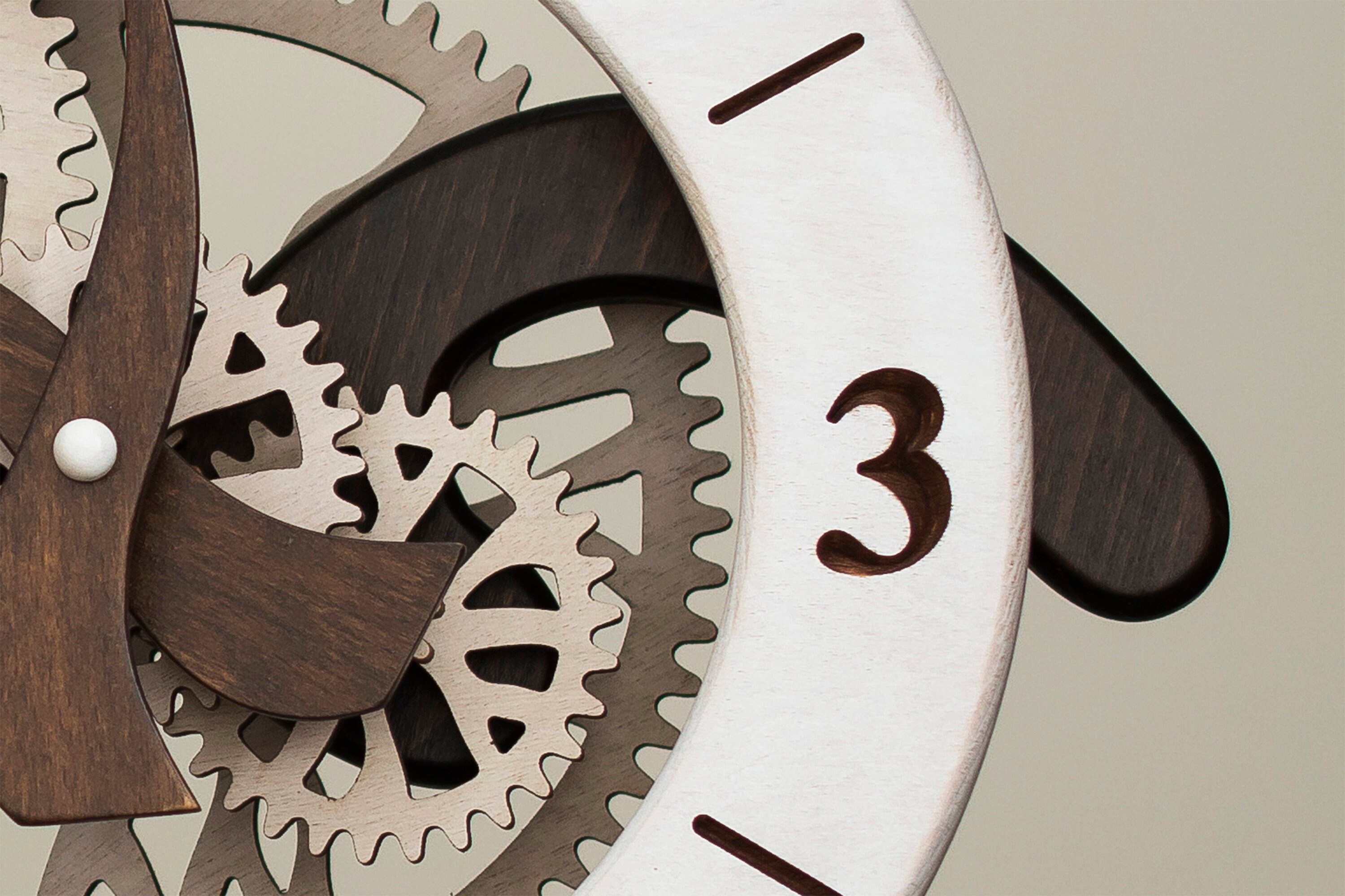 Table Clock, Wooden Gear Clock, Wood Art, Desk Clock - Etsy