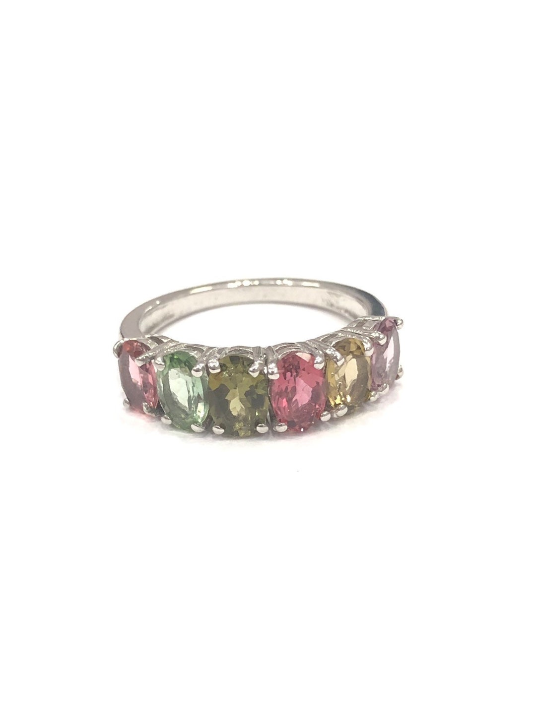 Tourmaline Ring - Multi Tourmaline Ring - Natural Gemstone Ring ...