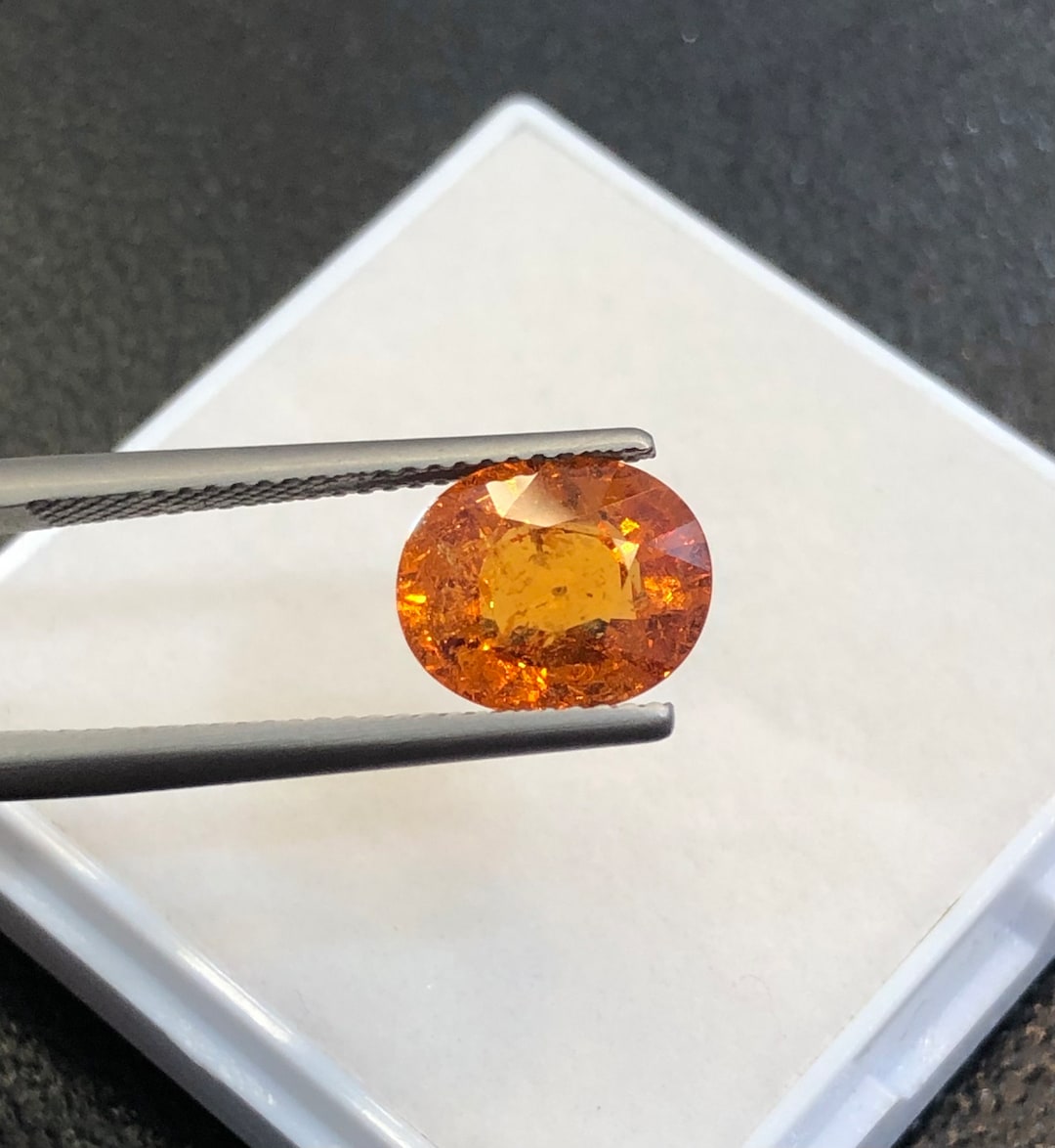 Natural Spessartite Garnet , 4.15 Ct’s, Orange Color Gemstone ...