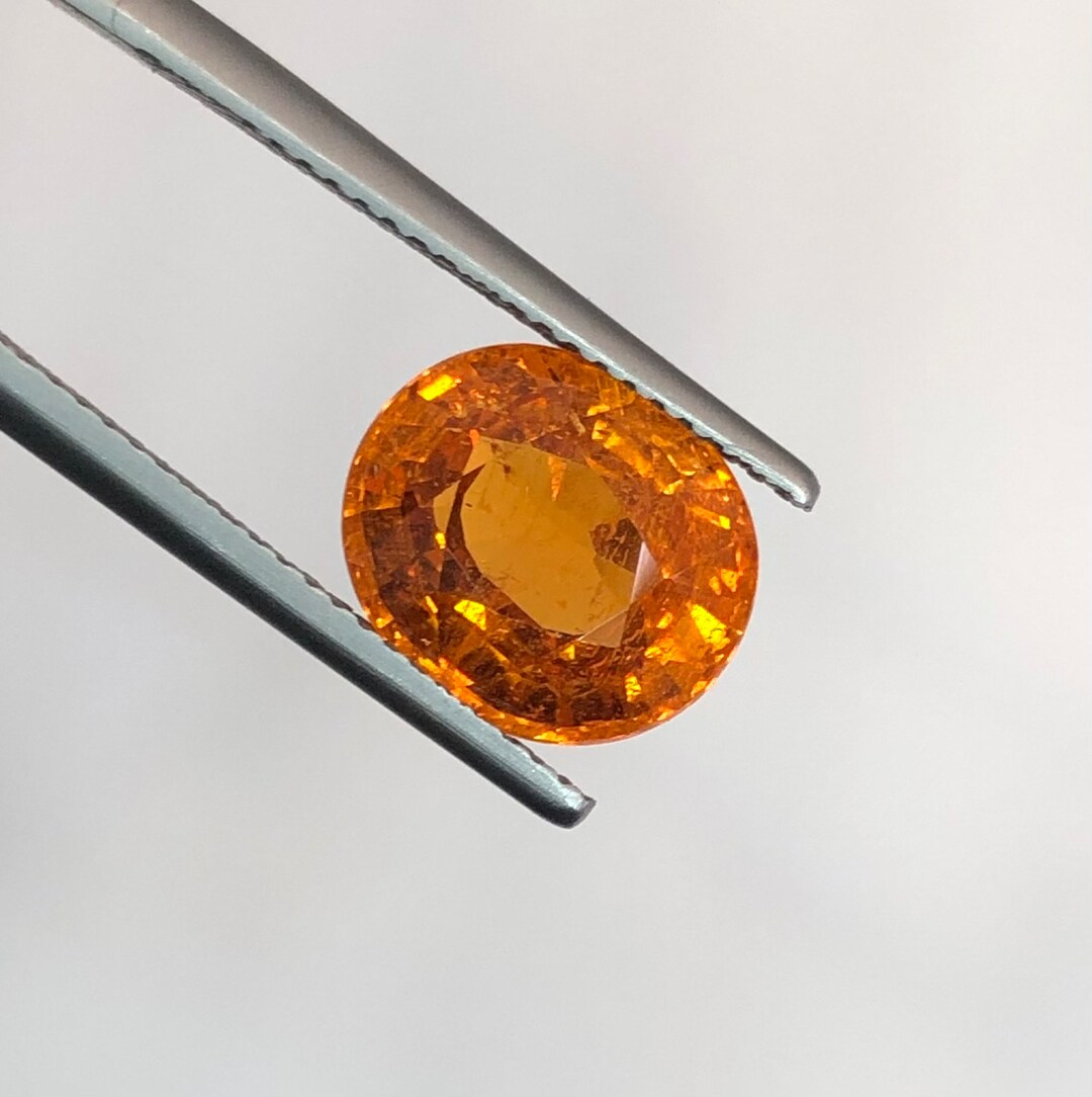 Natural Spessartite Garnet , 6.15 Ct’s, Orange Color Gemstone ...