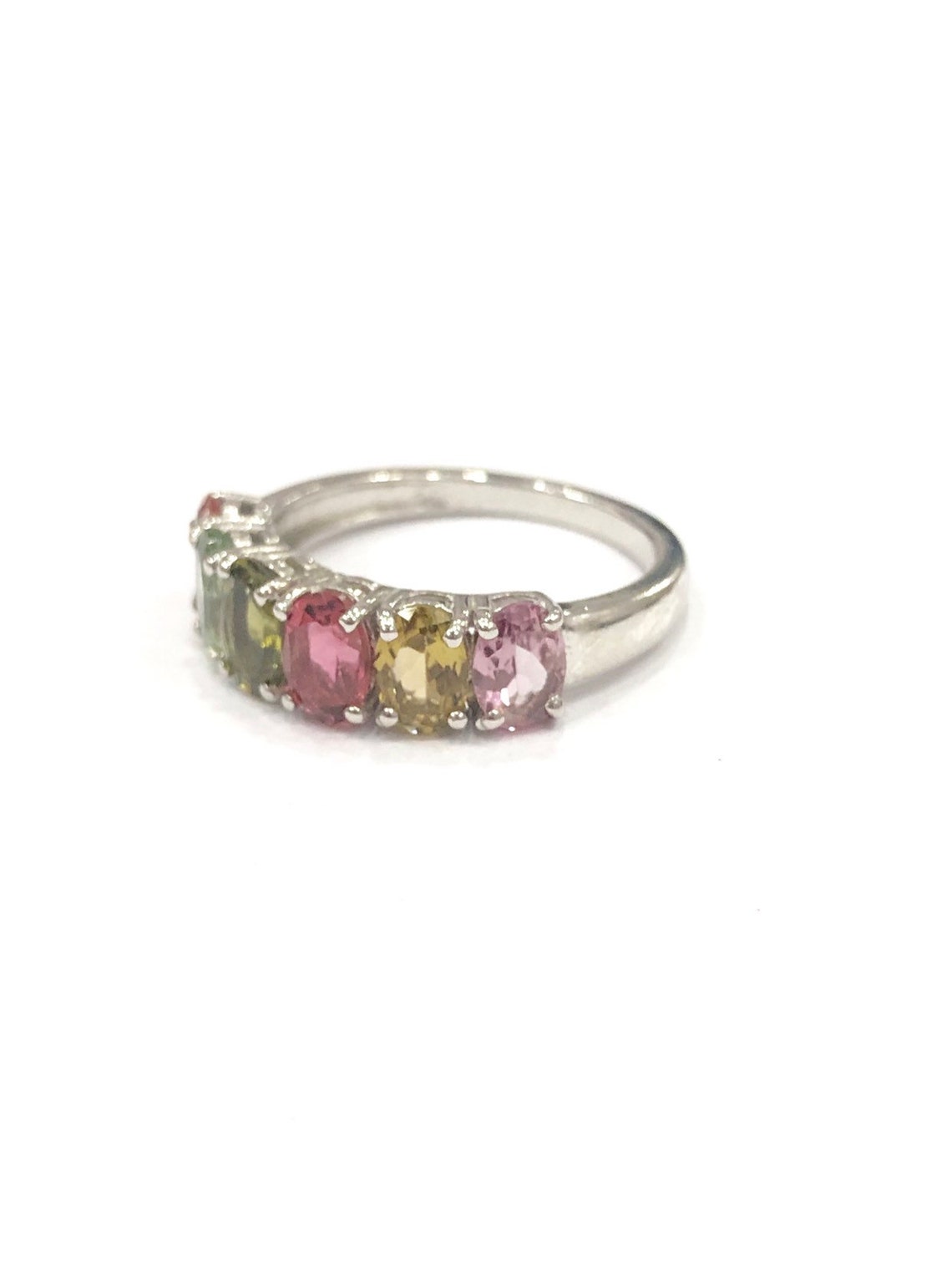 Tourmaline Ring Multi Tourmaline Ring Natural Gemstone - Etsy