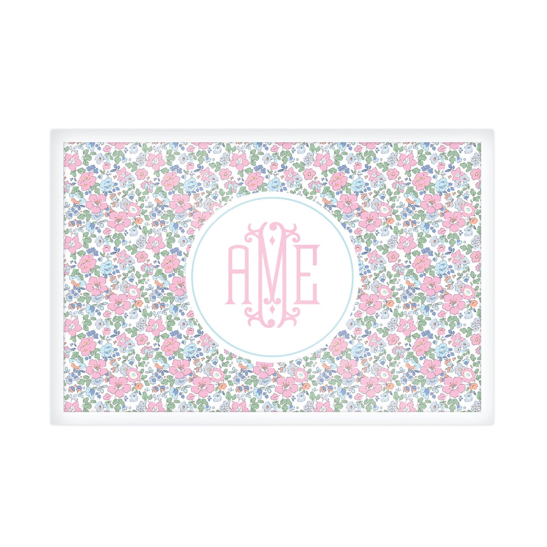 Girls Placemat | Floral Placemat | Personalized Placemat | Laminated ...