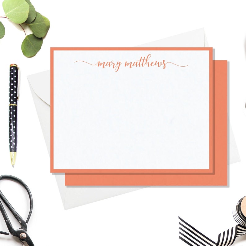 Personalized Note Card Personalized Stationery Monogrammed - Etsy