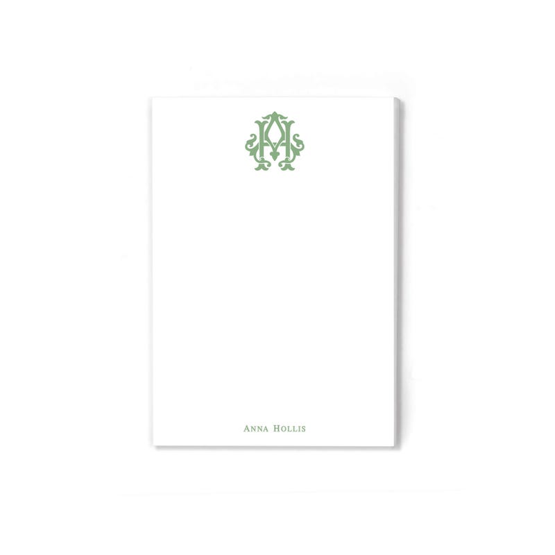 Monogram Holiday Notepad - Etsy