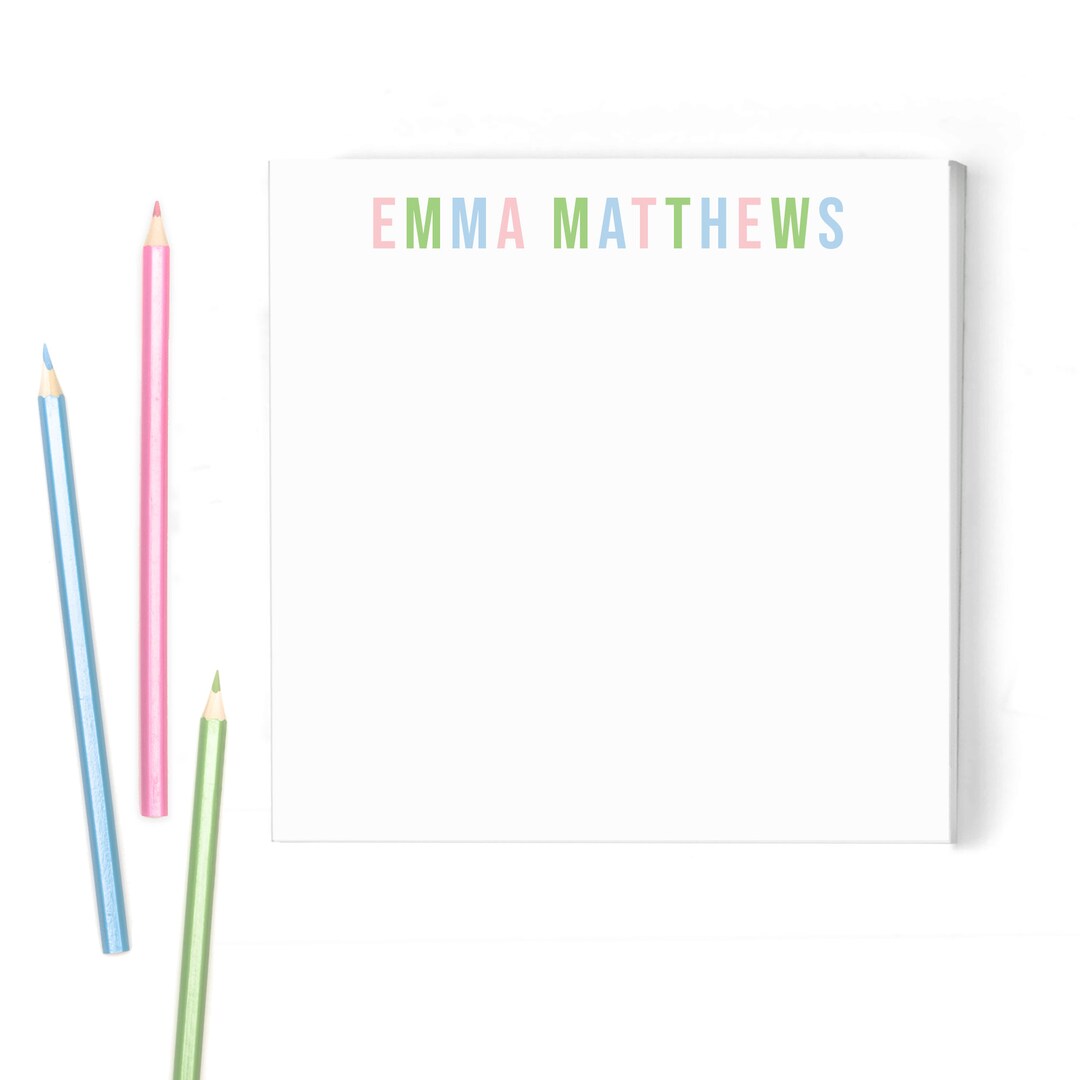 Kids Personalized Notepad Kids Gift Kids Coloring Pad - Etsy