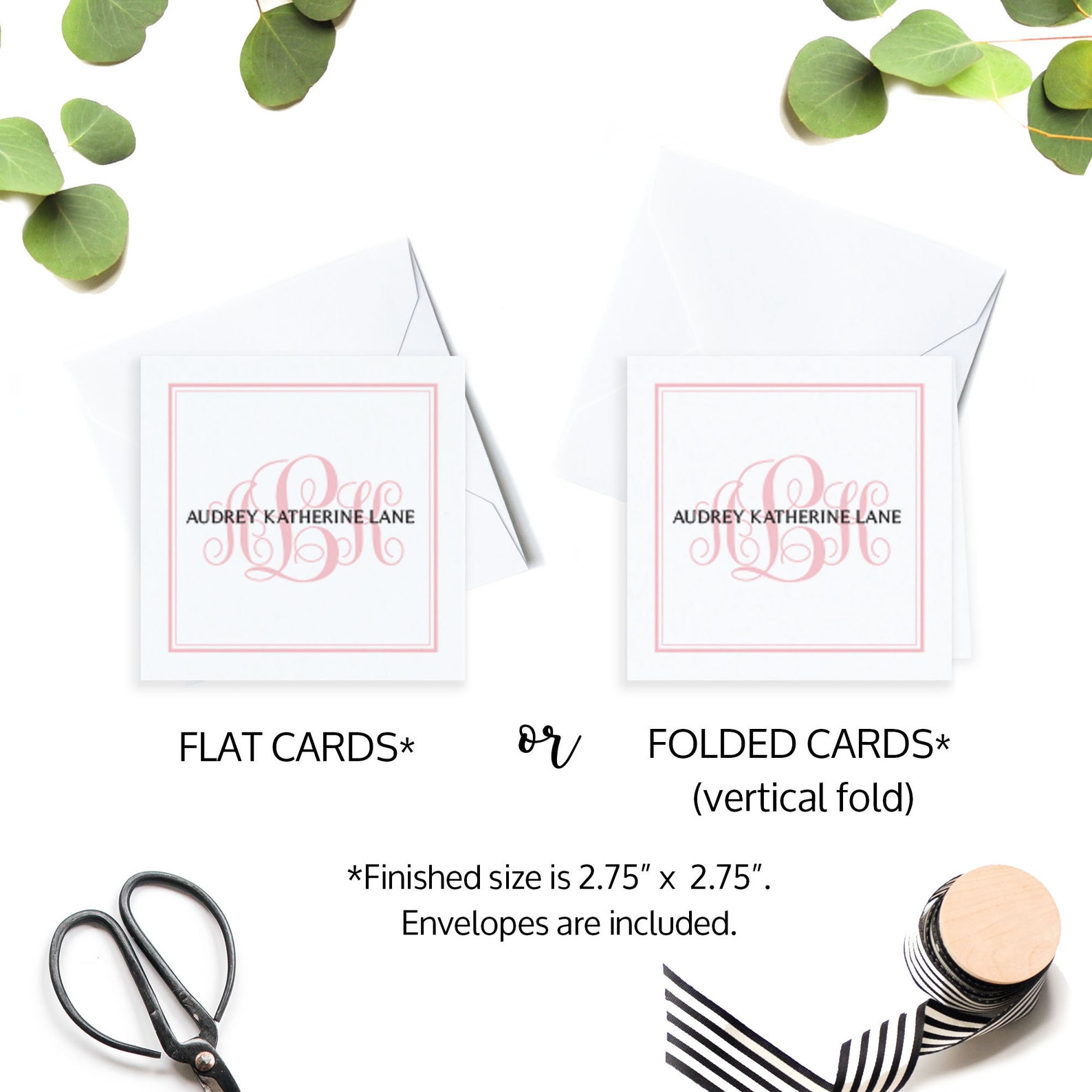 Enclosure Cards With Envelopes Personalized Gift Enclosure - Etsy